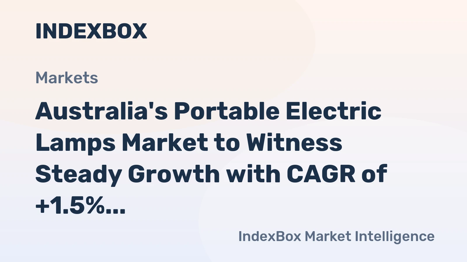 Australia's Portable Electric Lamps Market to Witness Steady Growth with CAGR of +1.5% from 2024 to 2035