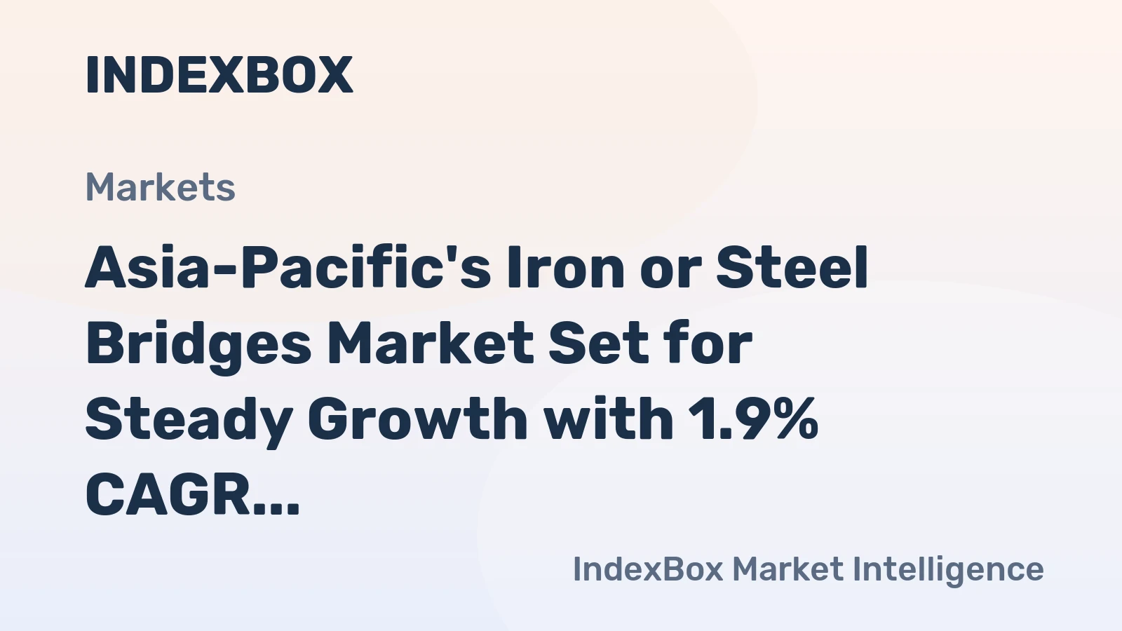 Asia-Pacific's Iron or Steel Bridges Market Set for Steady Growth with 1.9% CAGR to 2035