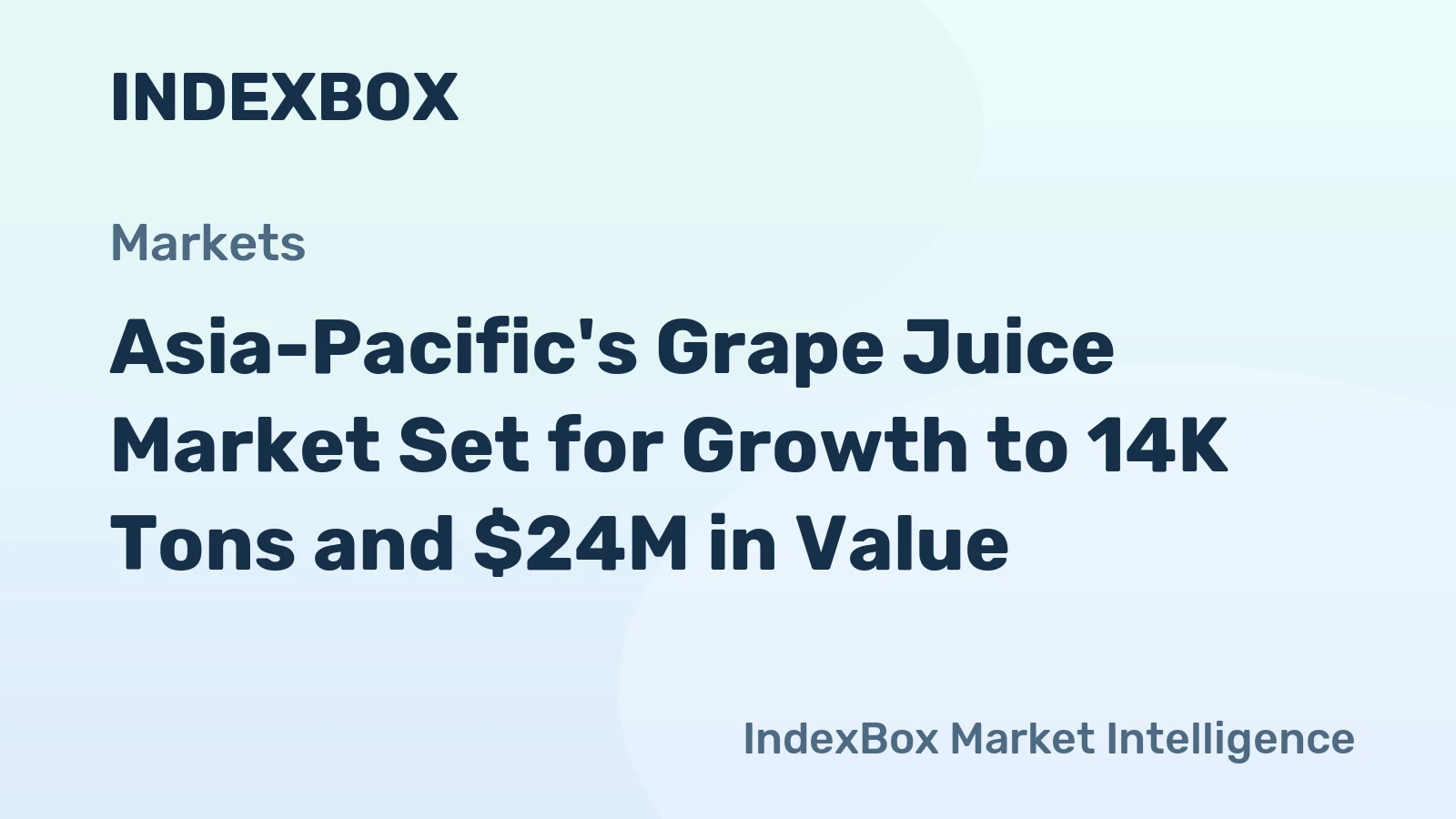 Asia-Pacific's Grape Juice Market Set for Growth to 14K Tons and $24M in Value