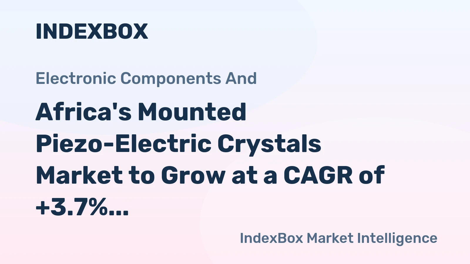 Africa's Mounted Piezo-Electric Crystals Market to Grow at a CAGR of +3.7% through 2035, Reaching $54B in Value