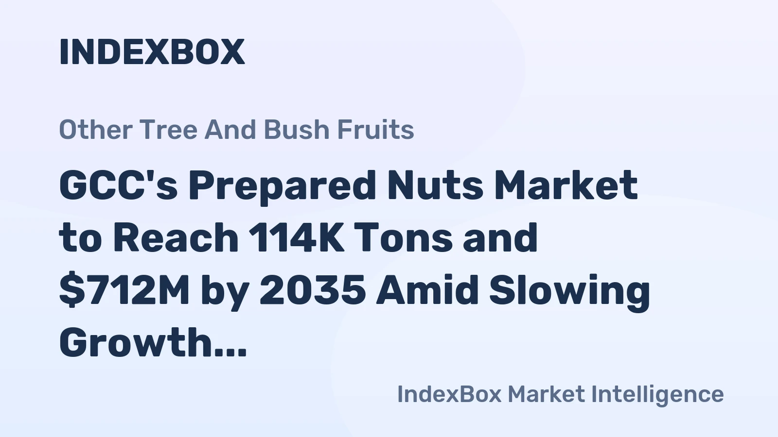 GCC's Prepared Nuts Market to Reach 114K Tons and $712M by 2035 Amid Slowing Growth