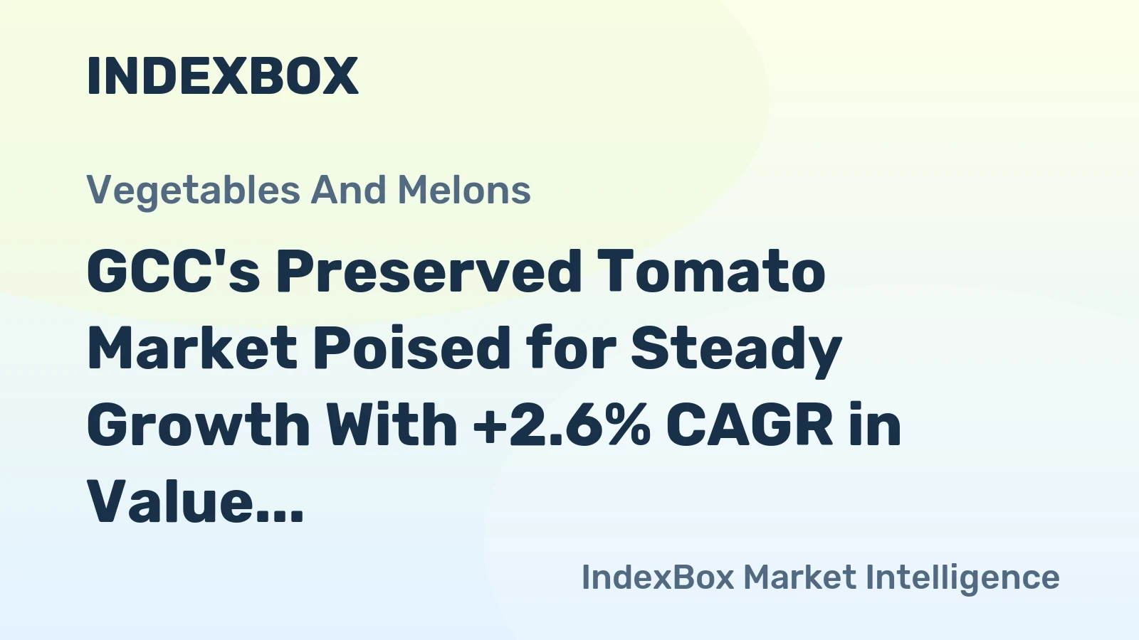 GCC's Preserved Tomato Market Poised for Steady Growth With +2.6% CAGR in Value Through 2035