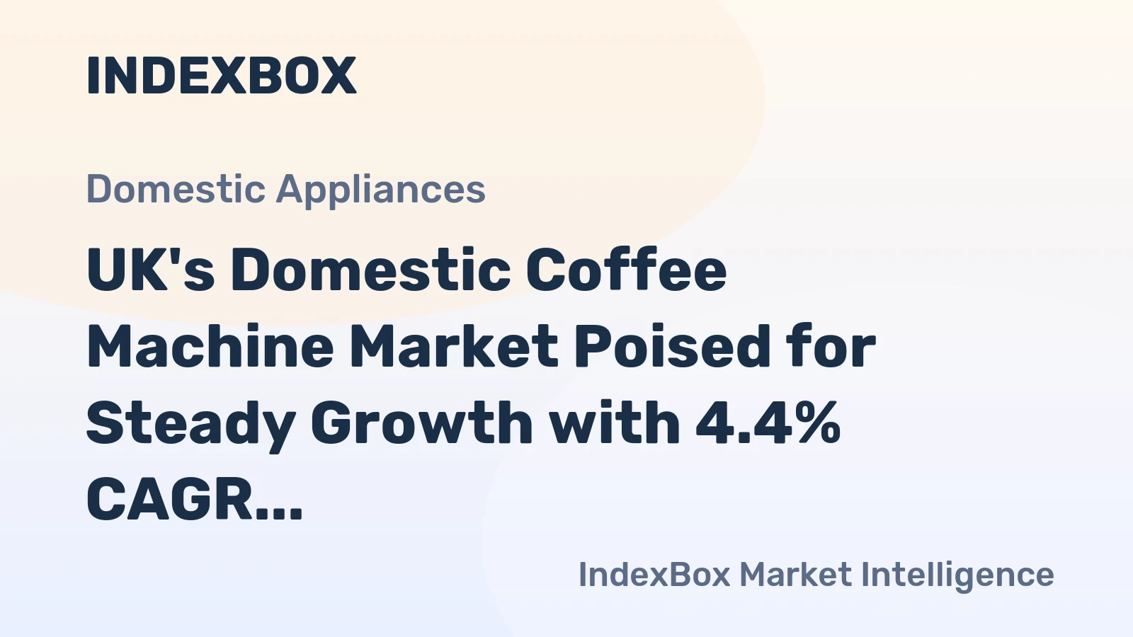 UK's Domestic Coffee Machine Market Poised for Steady Growth with 4.4% CAGR in Value