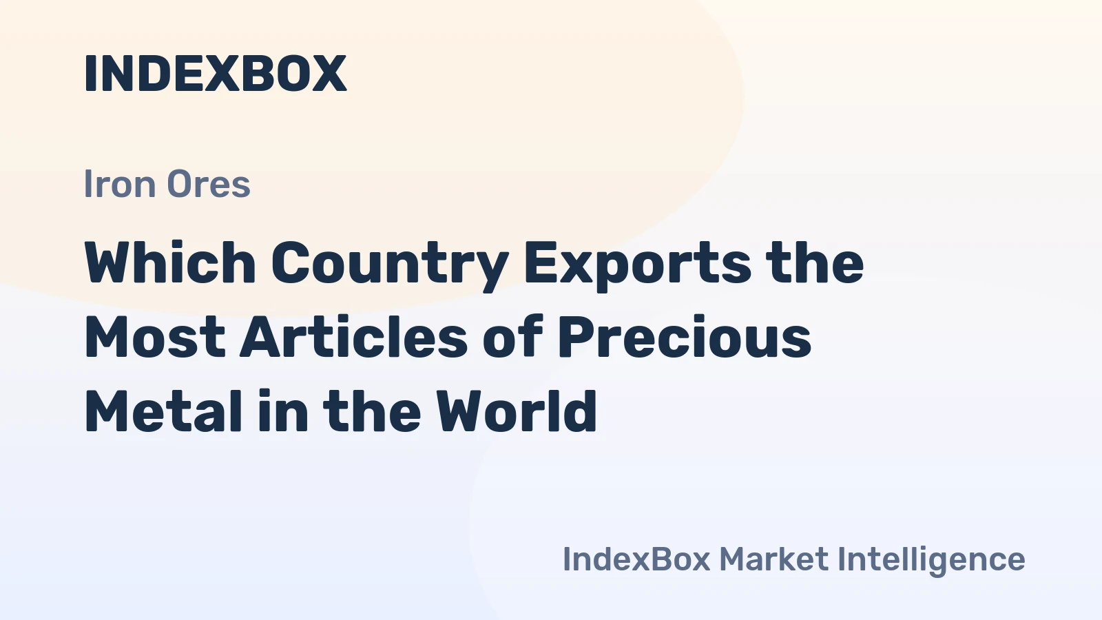 Which Country Exports the Most Articles of Precious Metal in the World?