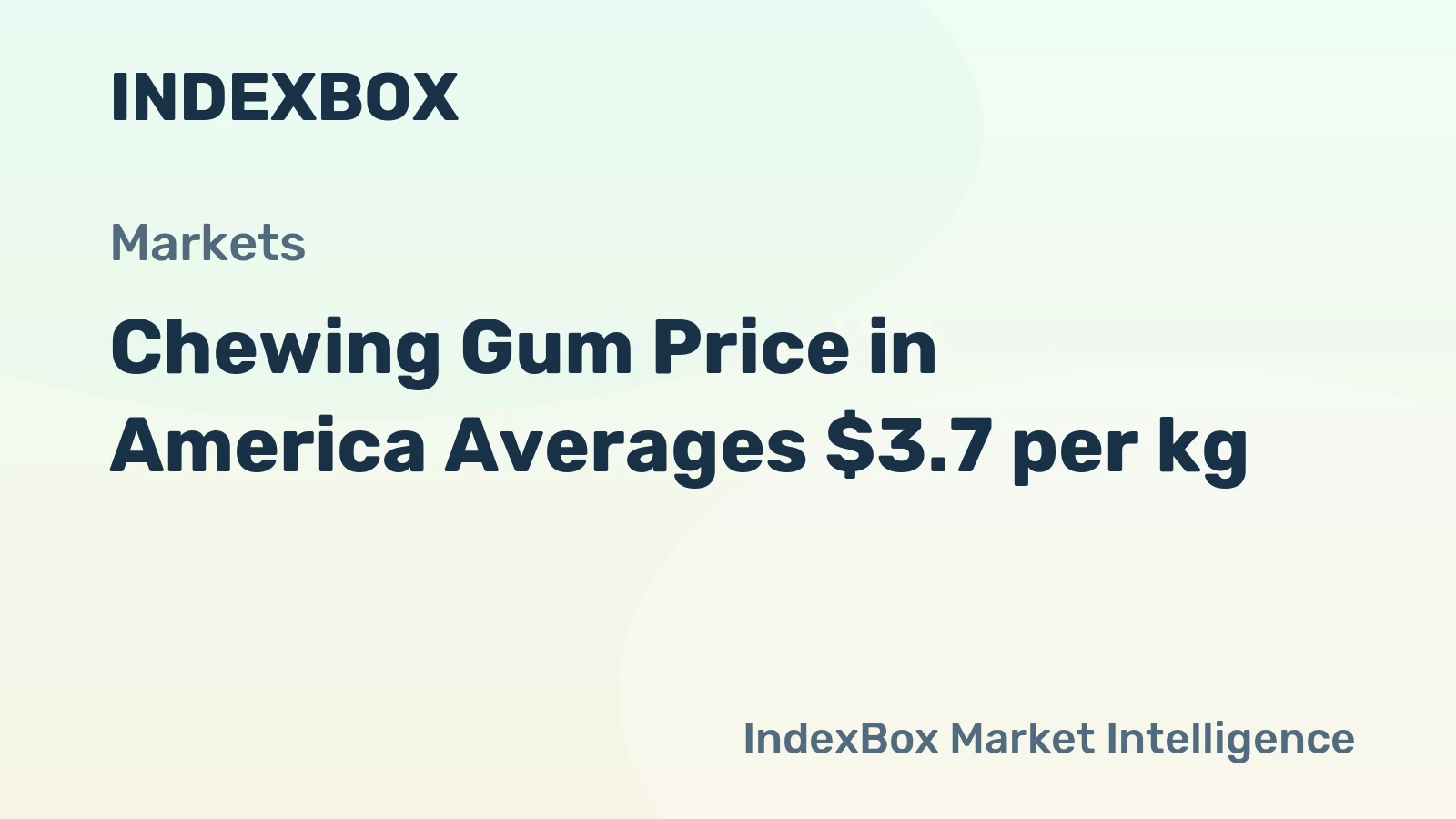 Chewing Gum Price in America Averages $3.7 per kg