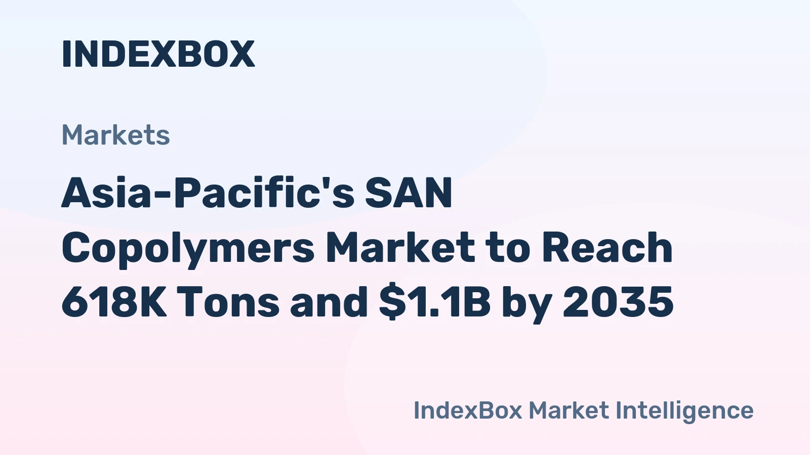 Asia-Pacific's SAN Copolymers Market to Reach 618K Tons and $1.1B by 2035