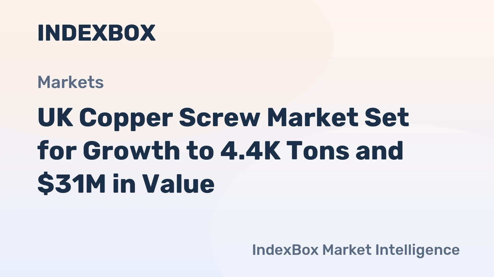UK Copper Screw Market Set for Growth to 4.4K Tons and $31M in Value