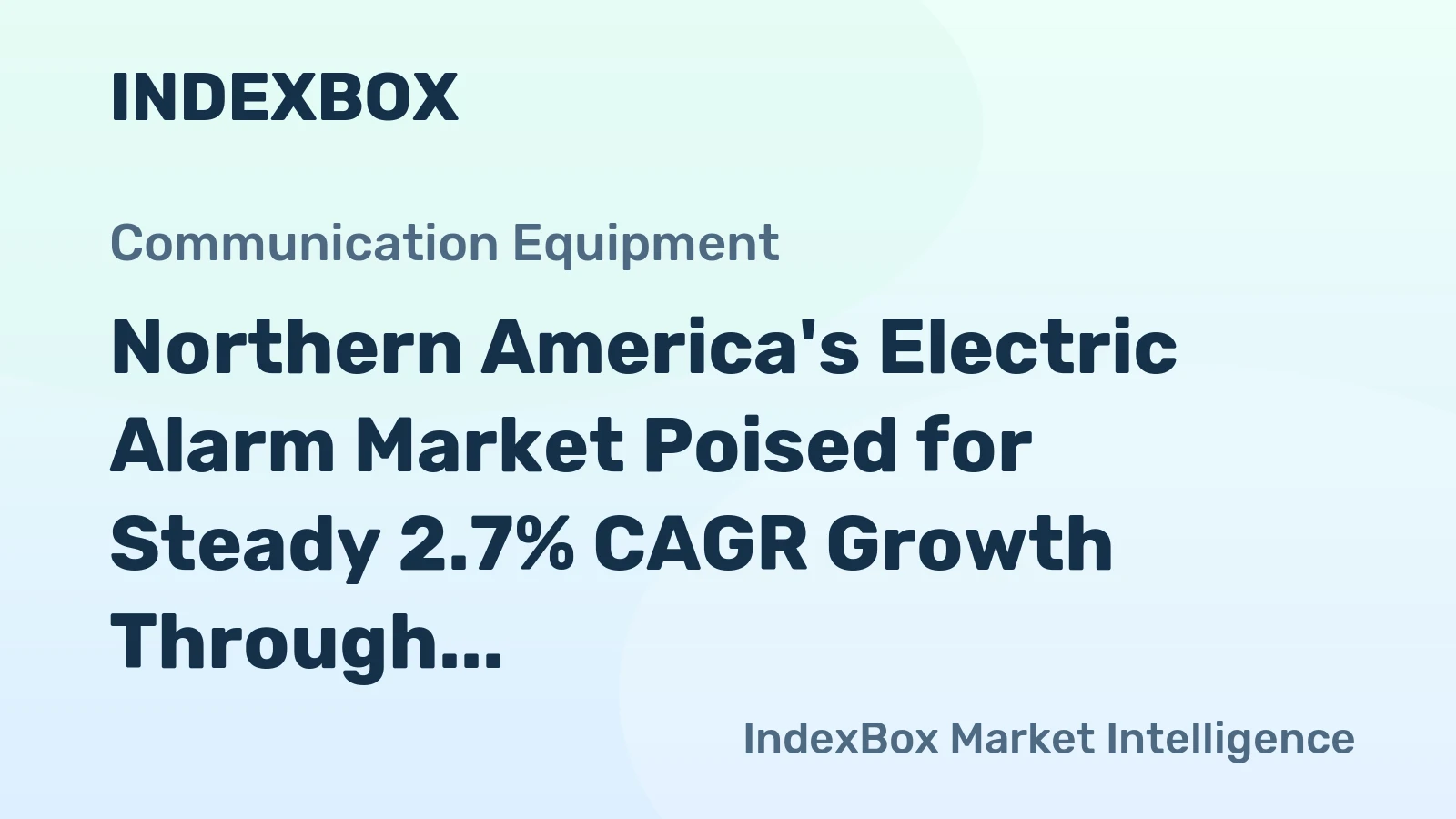 Northern America's Electric Alarm Market Poised for Steady 2.7% CAGR Growth Through 2035