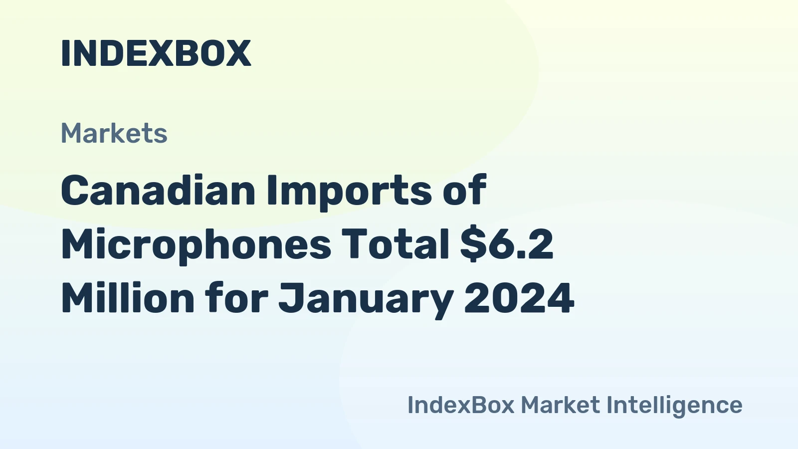 Canadian Imports of Microphones Total $6.2 Million for January 2024