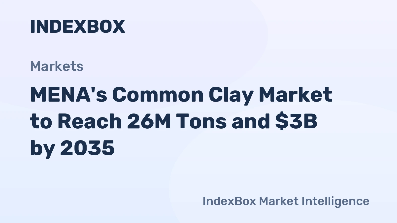 MENA's Common Clay Market to Reach 26M Tons and $3B by 2035