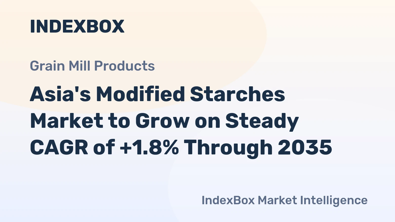 Asia's Modified Starches Market to Grow on Steady CAGR of +1.8% Through 2035