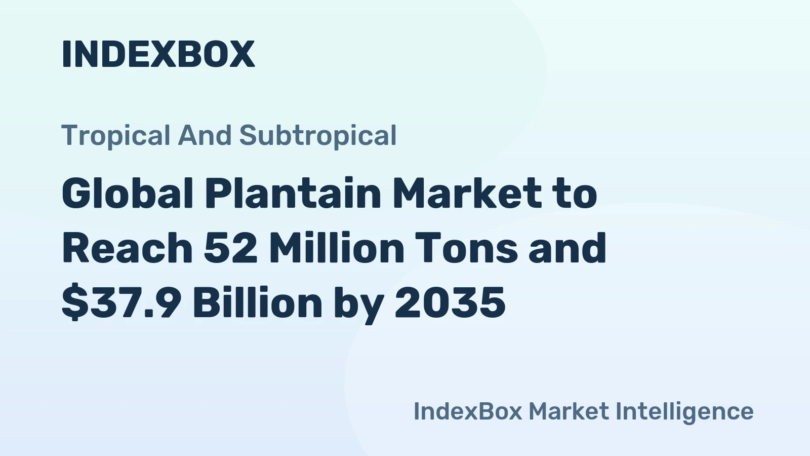 Global Plantain Market to Reach 52 Million Tons and $37.9 Billion by 2035