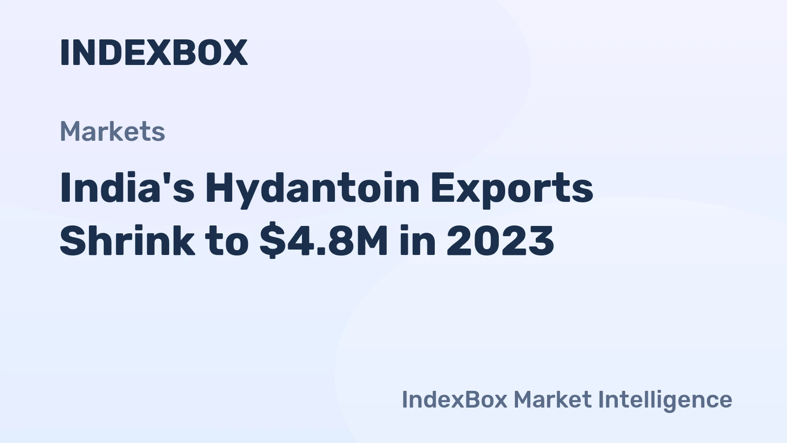 India's Hydantoin Exports Shrink to $4.8M in 2023