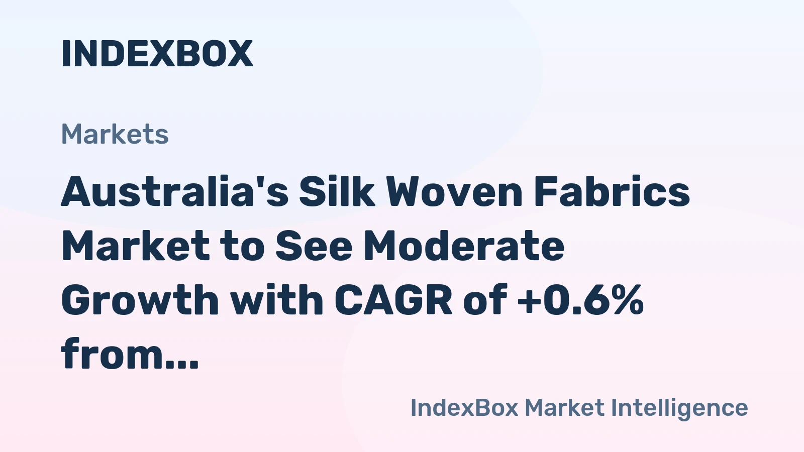 Australia's Silk Woven Fabrics Market to See Moderate Growth with CAGR of +0.6% from 2024 to 2035