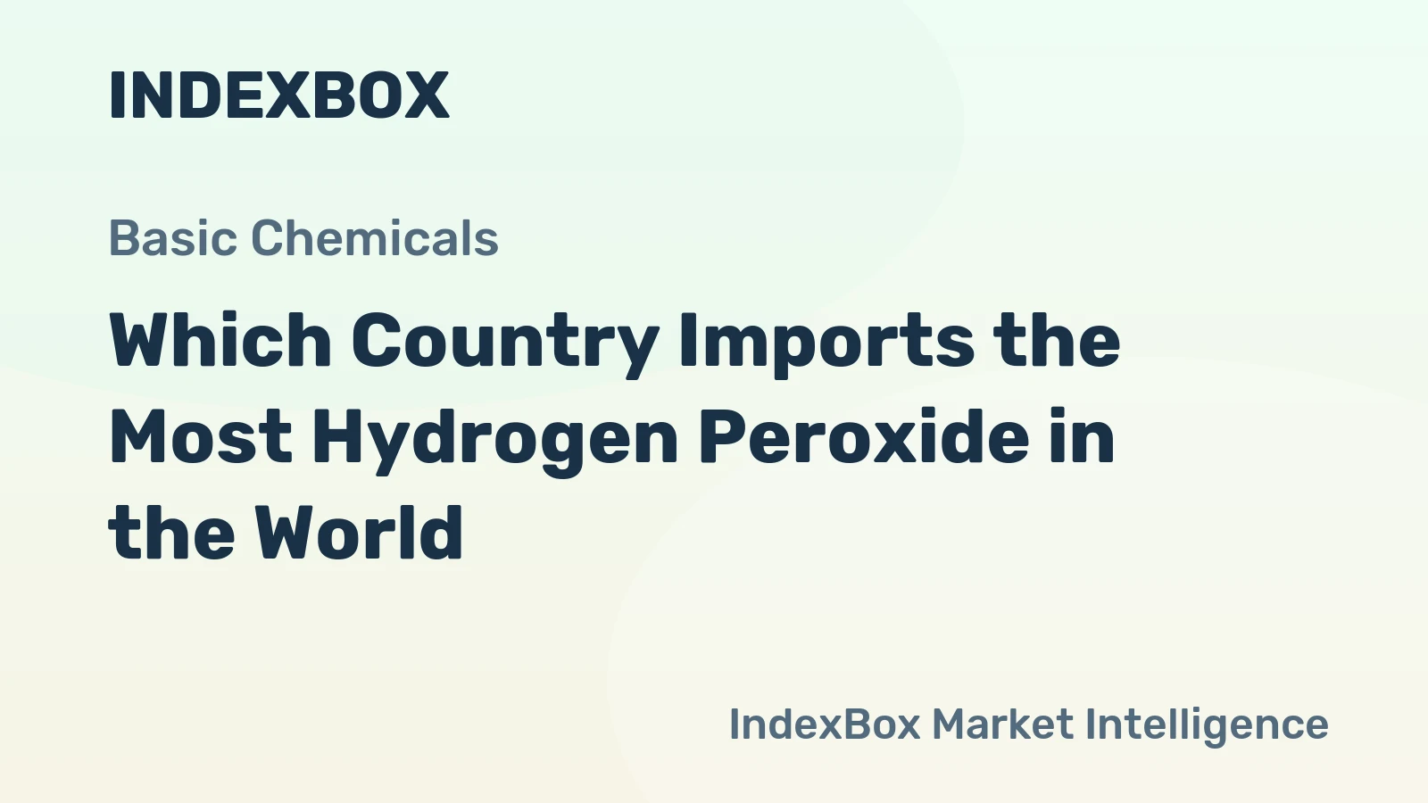 Which Country Imports the Most Hydrogen Peroxide in the World?