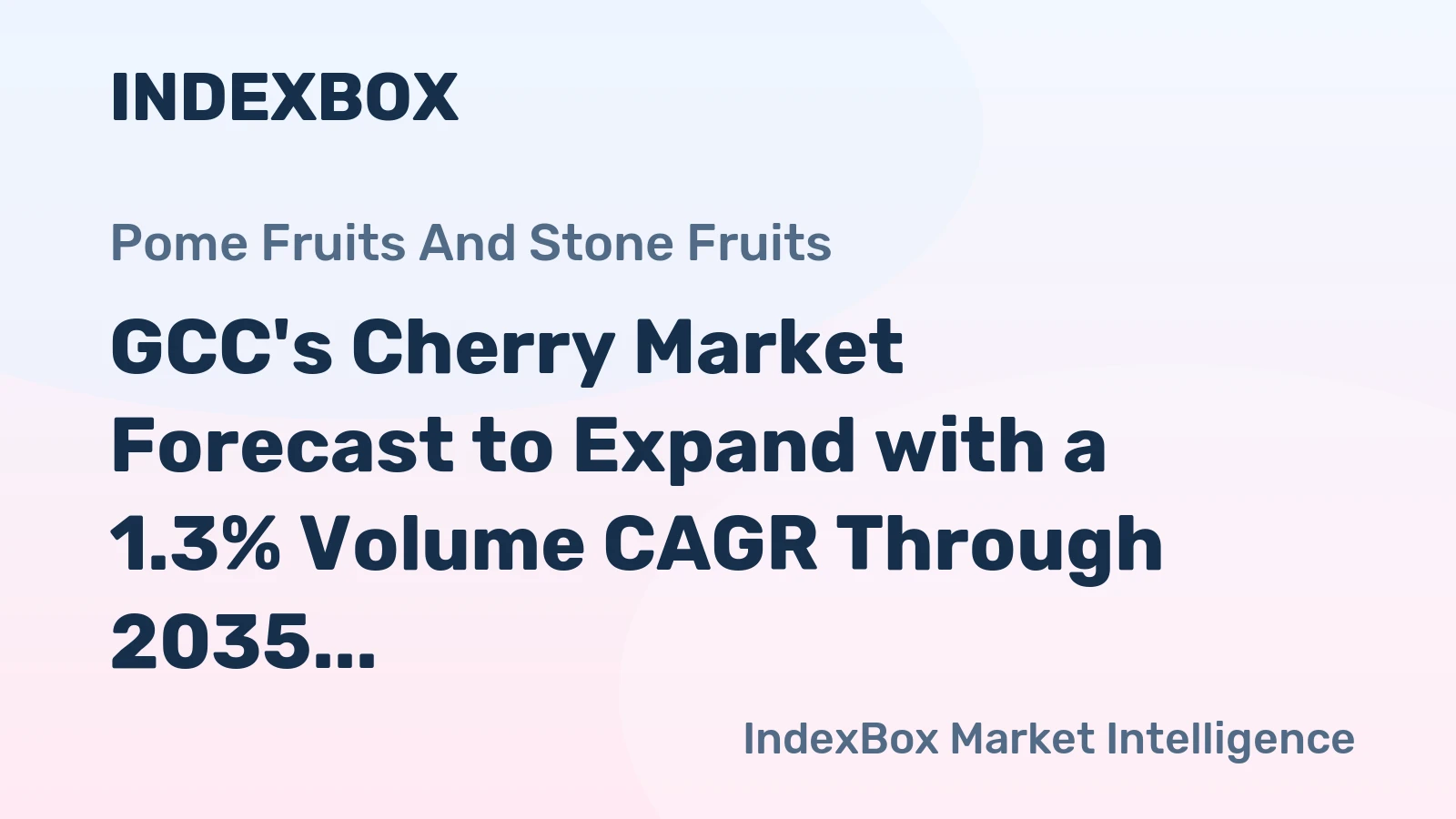 GCC's Cherry Market Forecast to Expand with a 1.3% Volume CAGR Through 2035