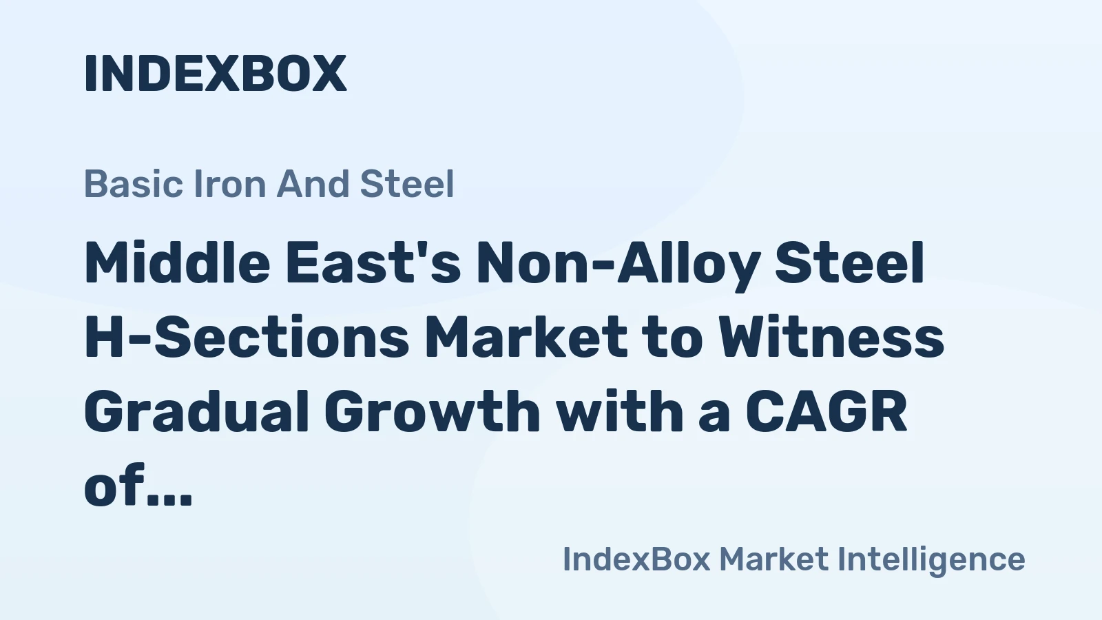 Middle East's Non-Alloy Steel H-Sections Market to Witness Gradual Growth with a CAGR of +1.4% from 2024-2035