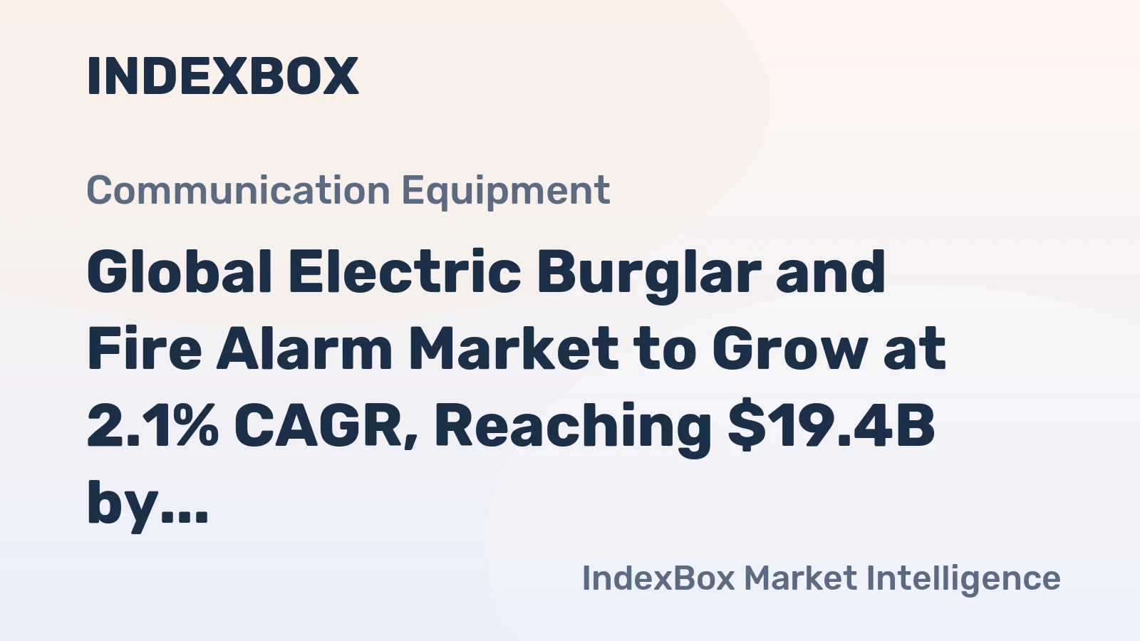 Global Electric Burglar and Fire Alarm Market to Grow at 2.1% CAGR, Reaching $19.4B by 2035