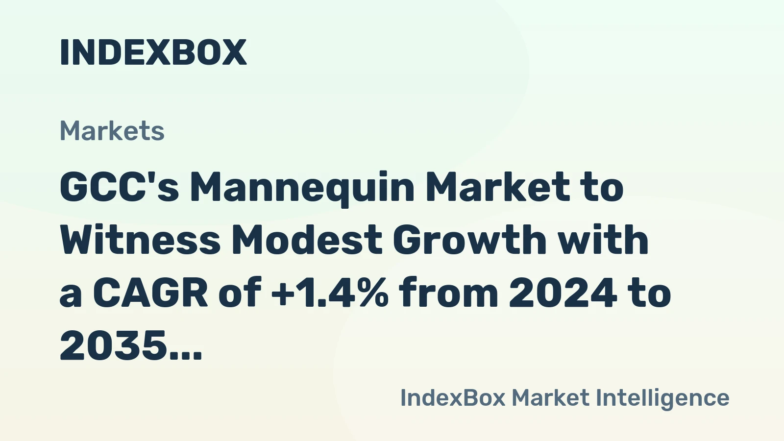 GCC's Mannequin Market to Witness Modest Growth with a CAGR of +1.4% from 2024 to 2035
