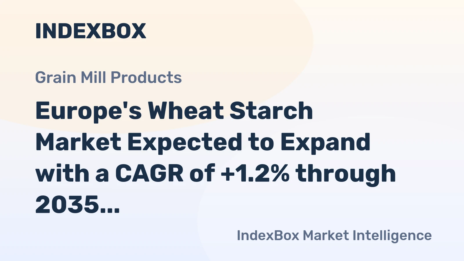 Europe's Wheat Starch Market Expected to Expand with a CAGR of +1.2% through 2035