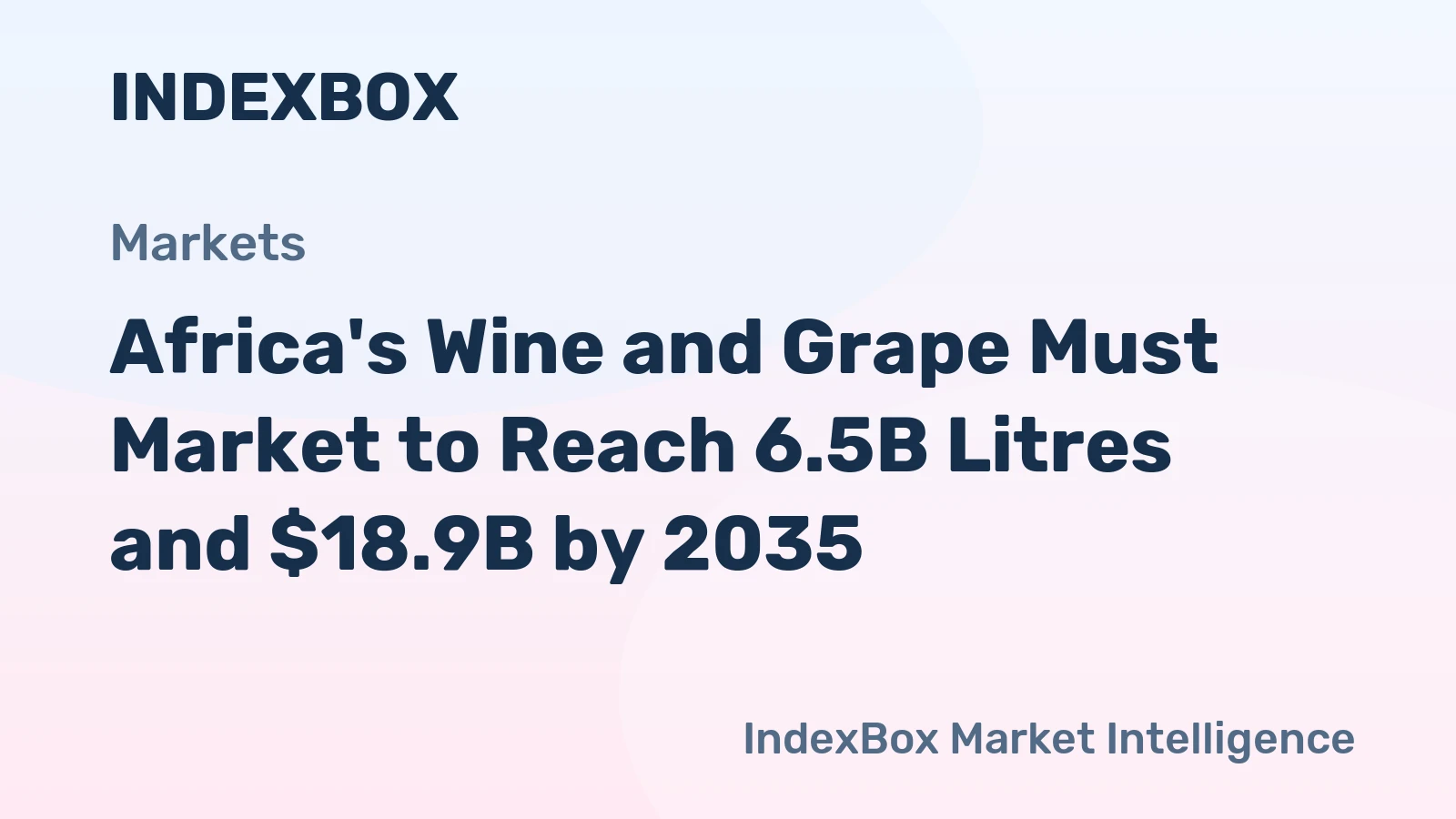 Africa's Wine and Grape Must Market to Reach 6.5B Litres and $18.9B by 2035