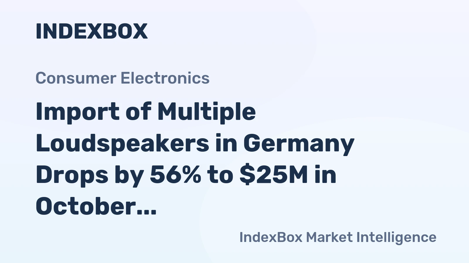 Import of Multiple Loudspeakers in Germany Drops by 56% to $25M in October 2023