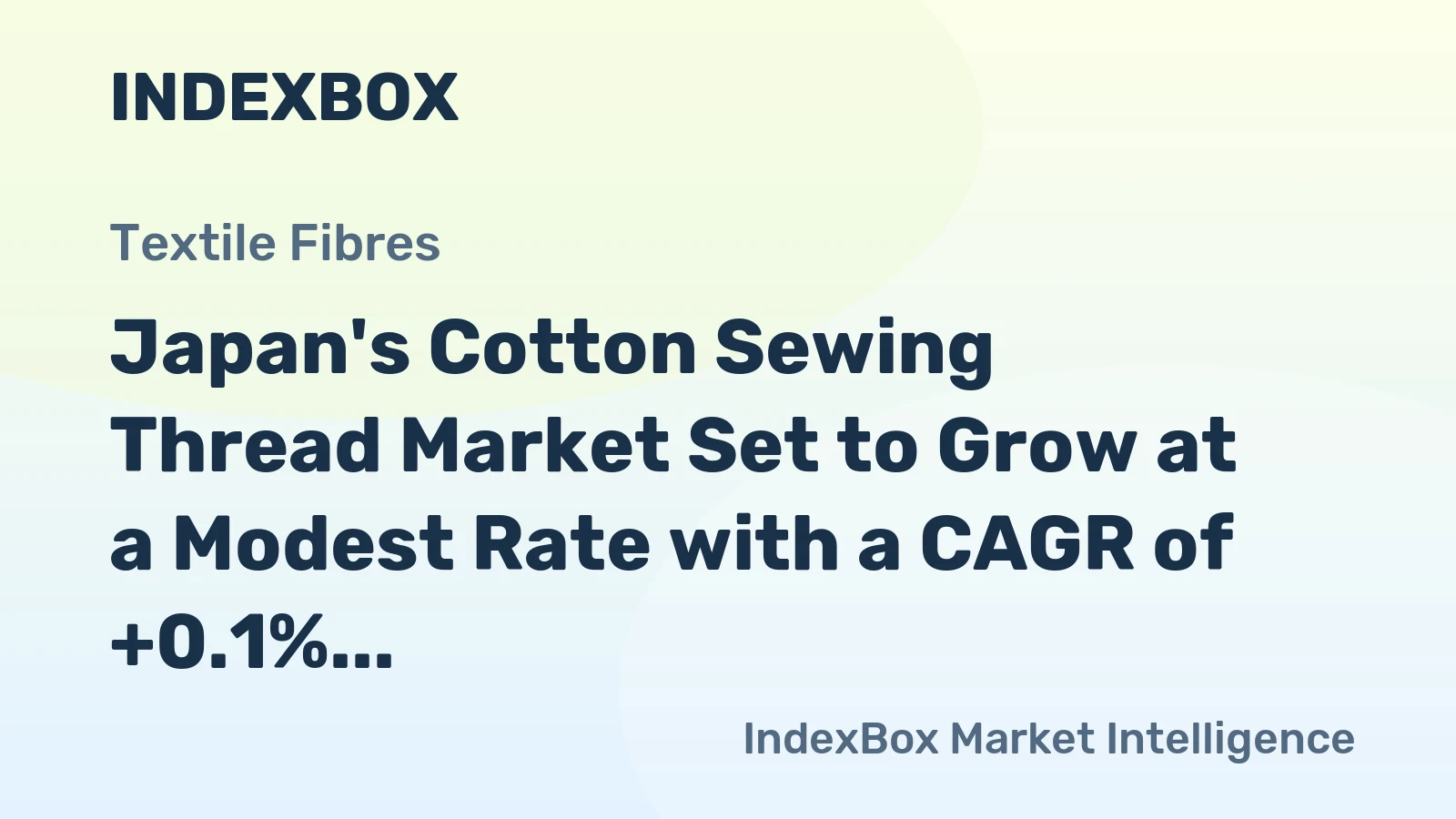 Japan's Cotton Sewing Thread Market Set to Grow at a Modest Rate with a CAGR of +0.1% over the Next Decade
