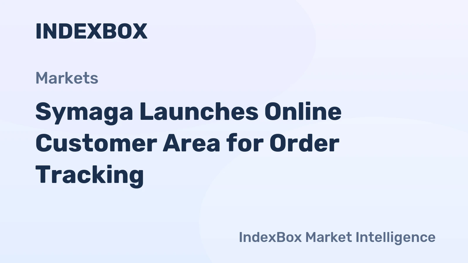 Symaga Launches Online Customer Area for Order Tracking