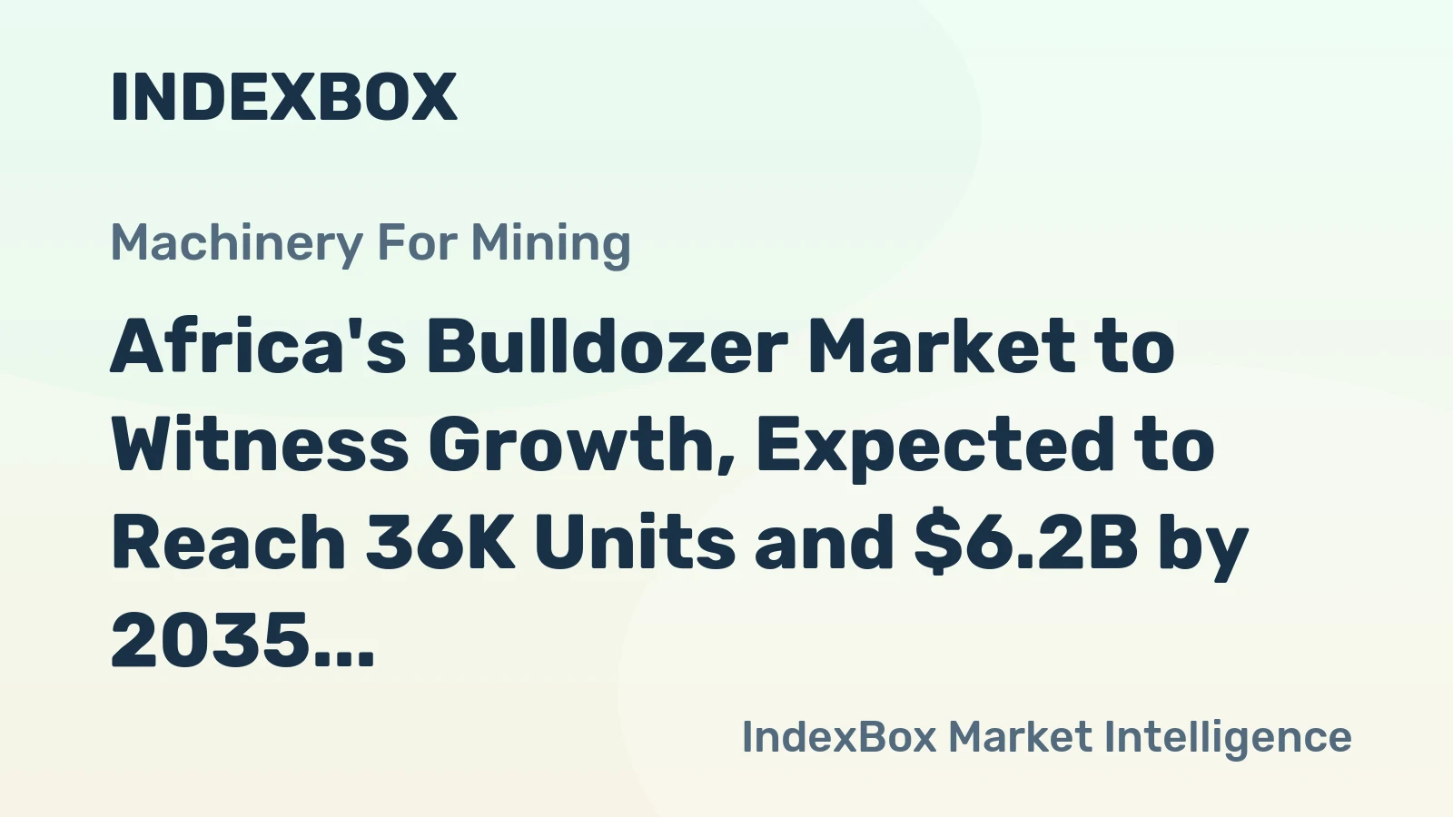 Africa's Bulldozer Market to Witness Growth, Expected to Reach 36K Units and $6.2B by 2035