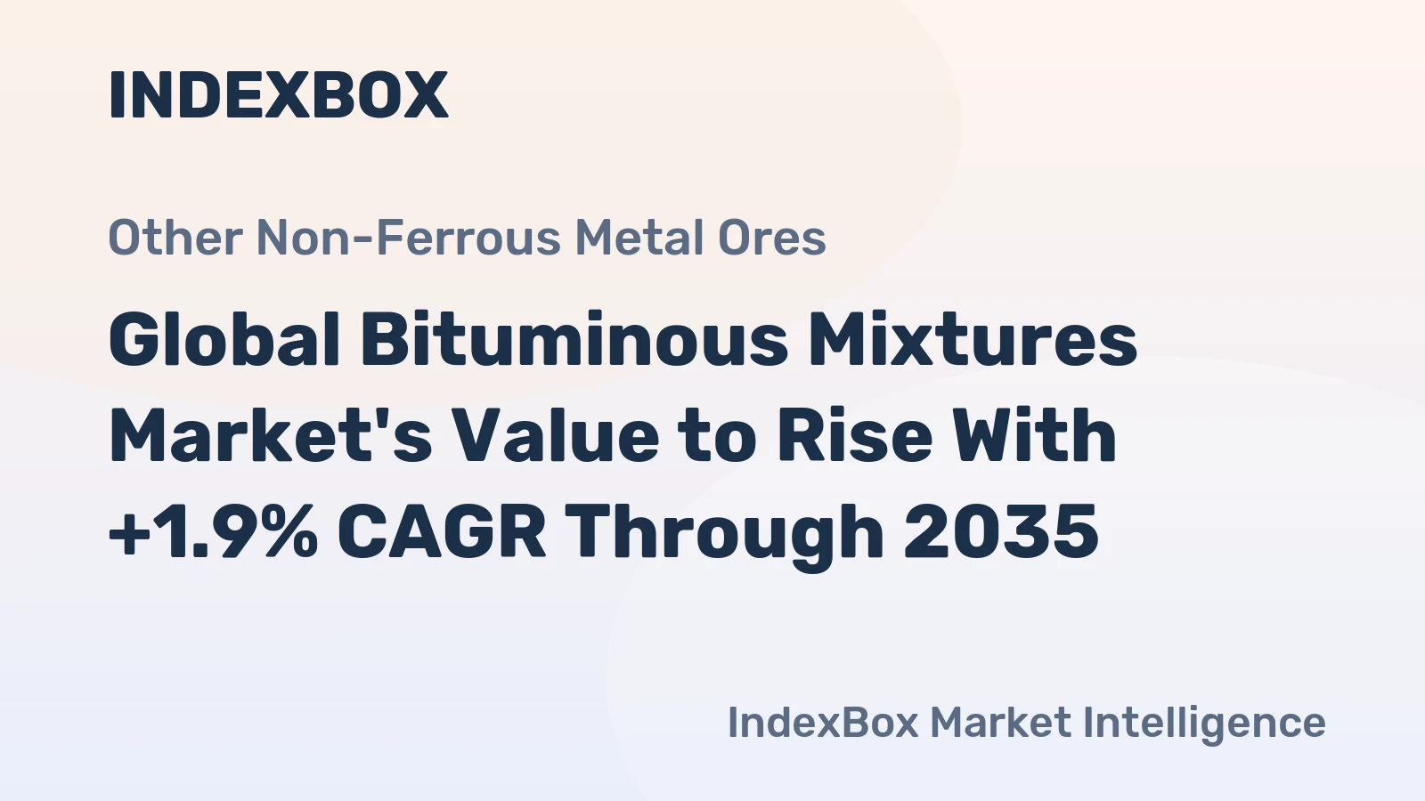 Global Bituminous Mixtures Market's Value to Rise With +1.9% CAGR Through 2035