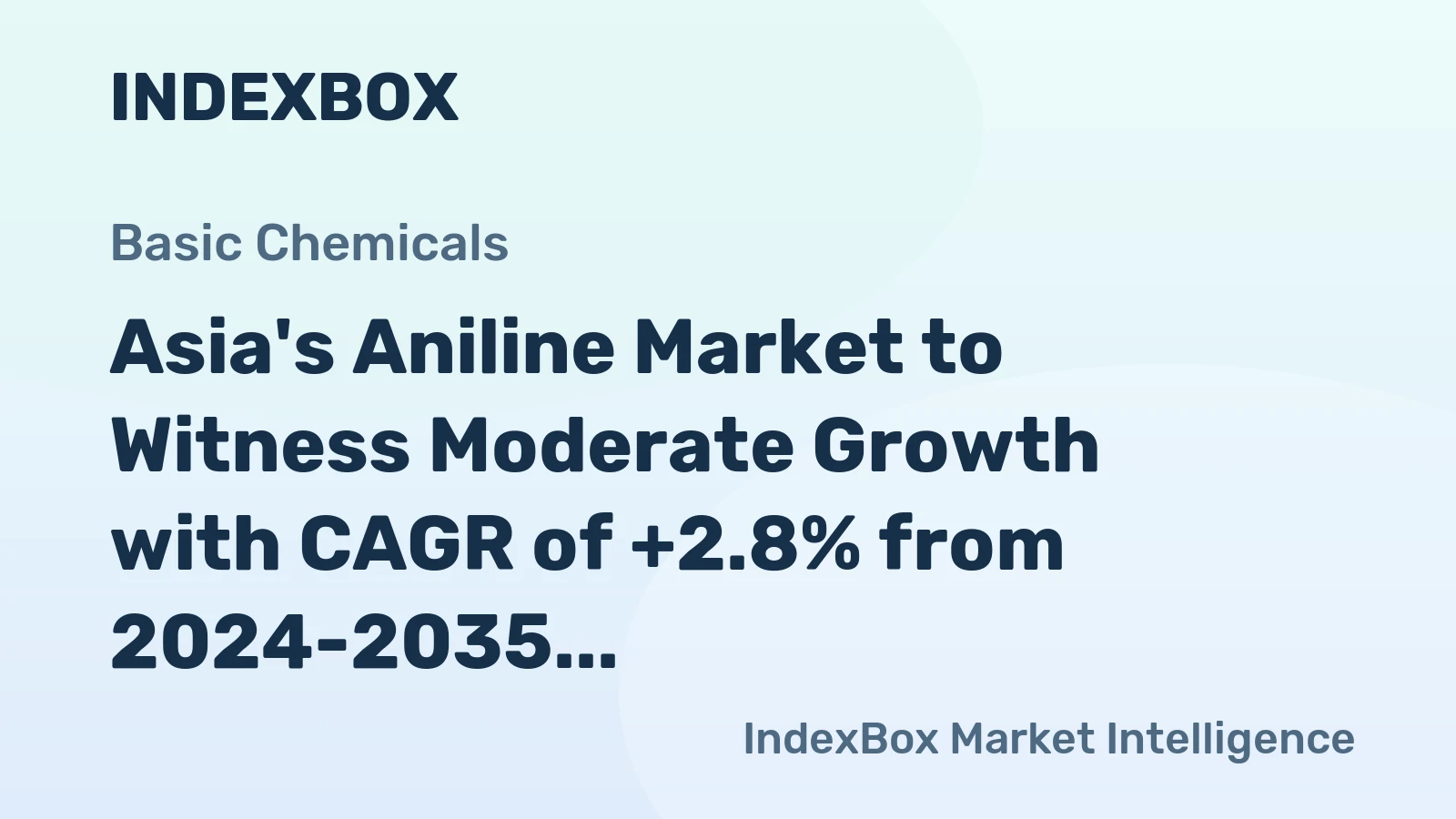 Asia's Aniline Market to Witness Moderate Growth with CAGR of +2.8% from 2024-2035
