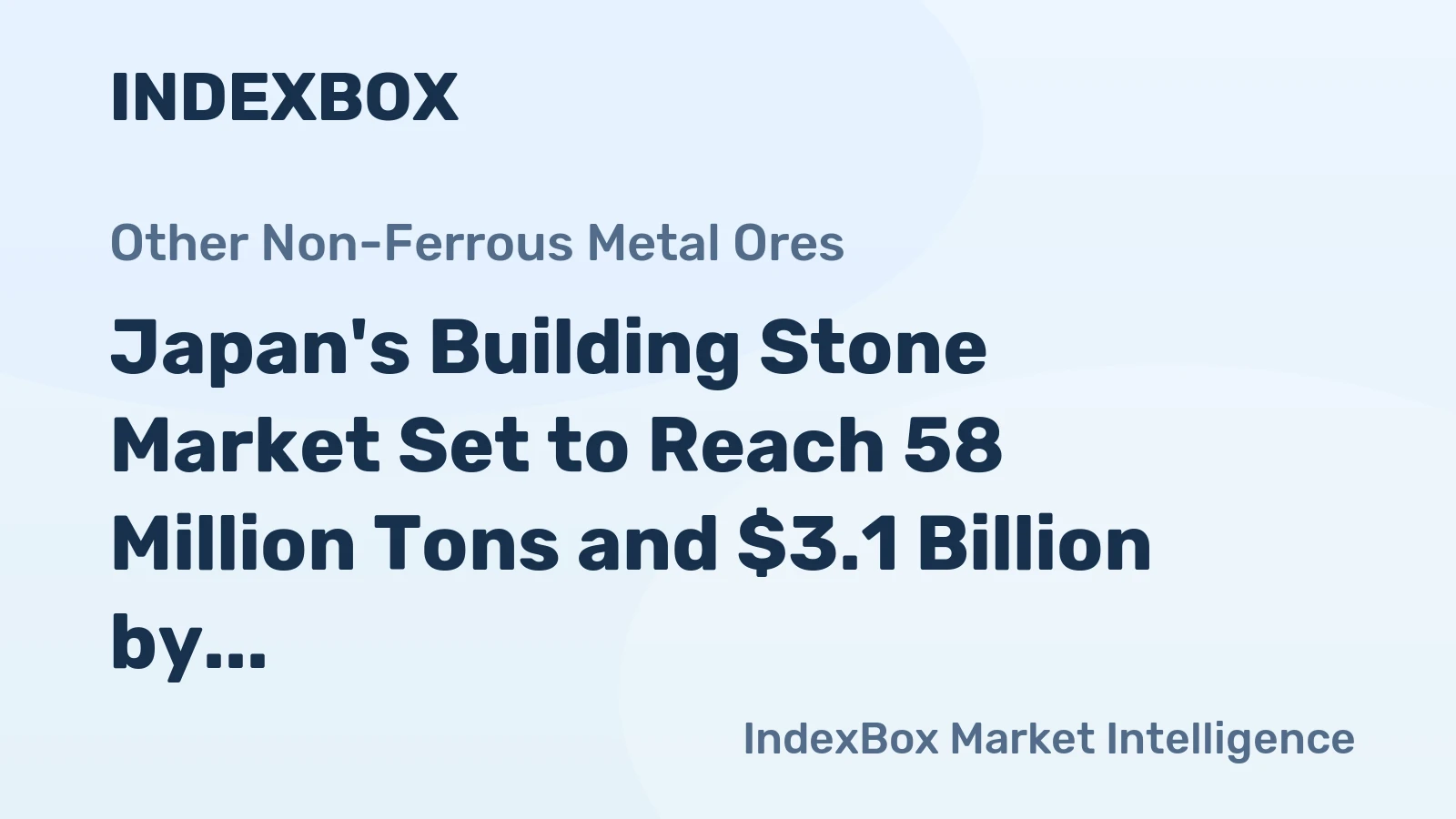 Japan's Building Stone Market Set to Reach 58 Million Tons and $3.1 Billion by 2035