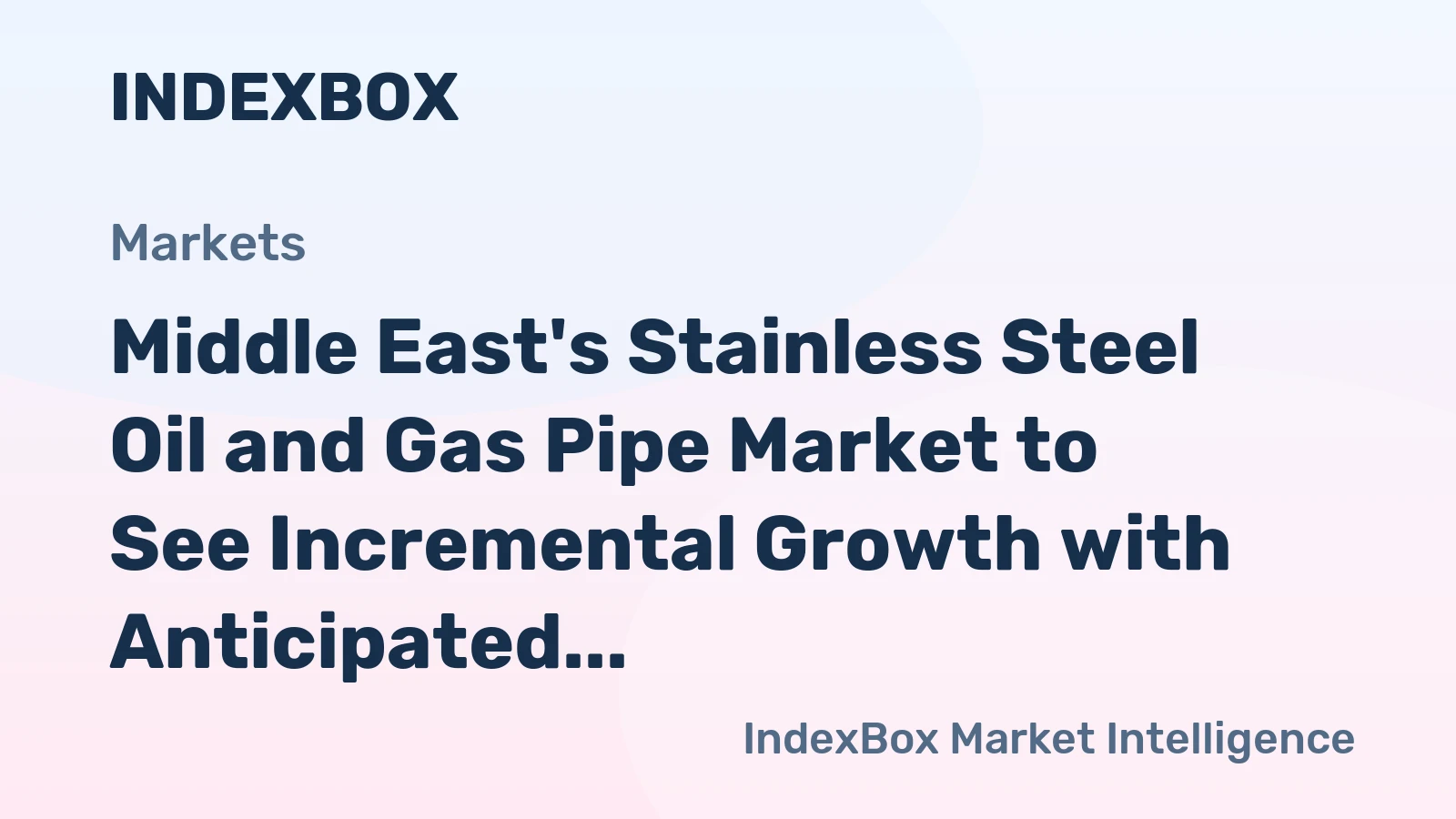 Middle East's Stainless Steel Oil and Gas Pipe Market to See Incremental Growth with Anticipated CAGR of +1.1% from 2024-2035