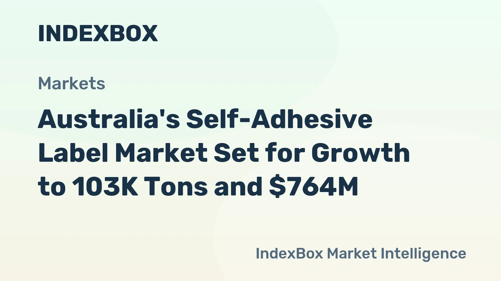 Australia's Self-Adhesive Label Market Set for Growth to 103K Tons and $764M