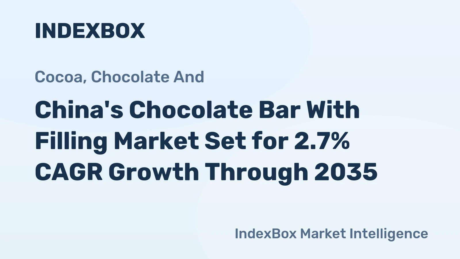 China's Chocolate Bar With Filling Market Set for 2.7% CAGR Growth Through 2035
