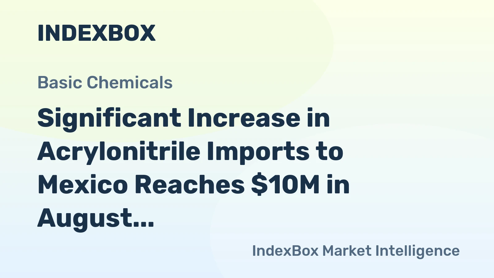 Significant Increase in Acrylonitrile Imports to Mexico Reaches $10M in August 2023