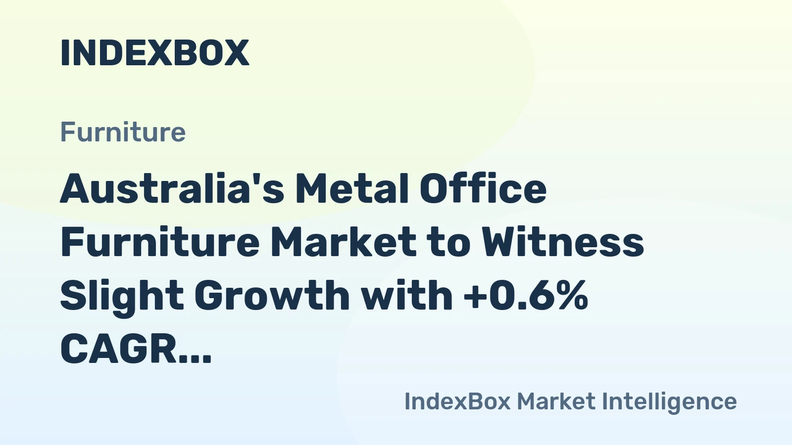 Australia's Metal Office Furniture Market to Witness Slight Growth with +0.6% CAGR from 2024 to 2035