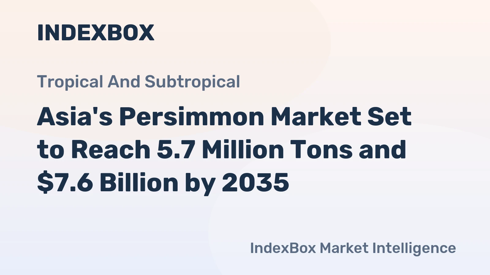 Asia's Persimmon Market Set to Reach 5.7 Million Tons and $7.6 Billion by 2035