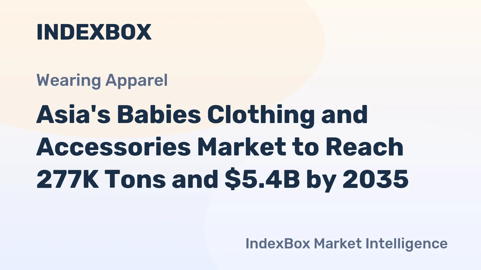 Asia's Babies Clothing and Accessories Market to Reach 277K Tons and $5.4B by 2035