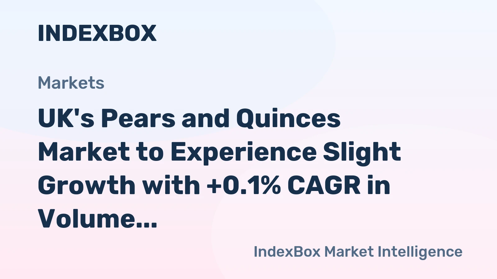 UK's Pears and Quinces Market to Experience Slight Growth with +0.1% CAGR in Volume from 2024 to 2035