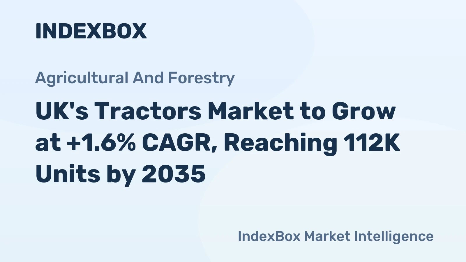 UK's Tractors Market to Grow at +1.6% CAGR, Reaching 112K Units by 2035