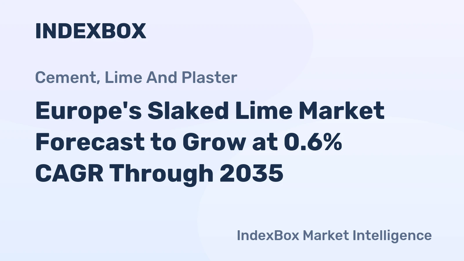 Europe's Slaked Lime Market Forecast to Grow at 0.6% CAGR Through 2035