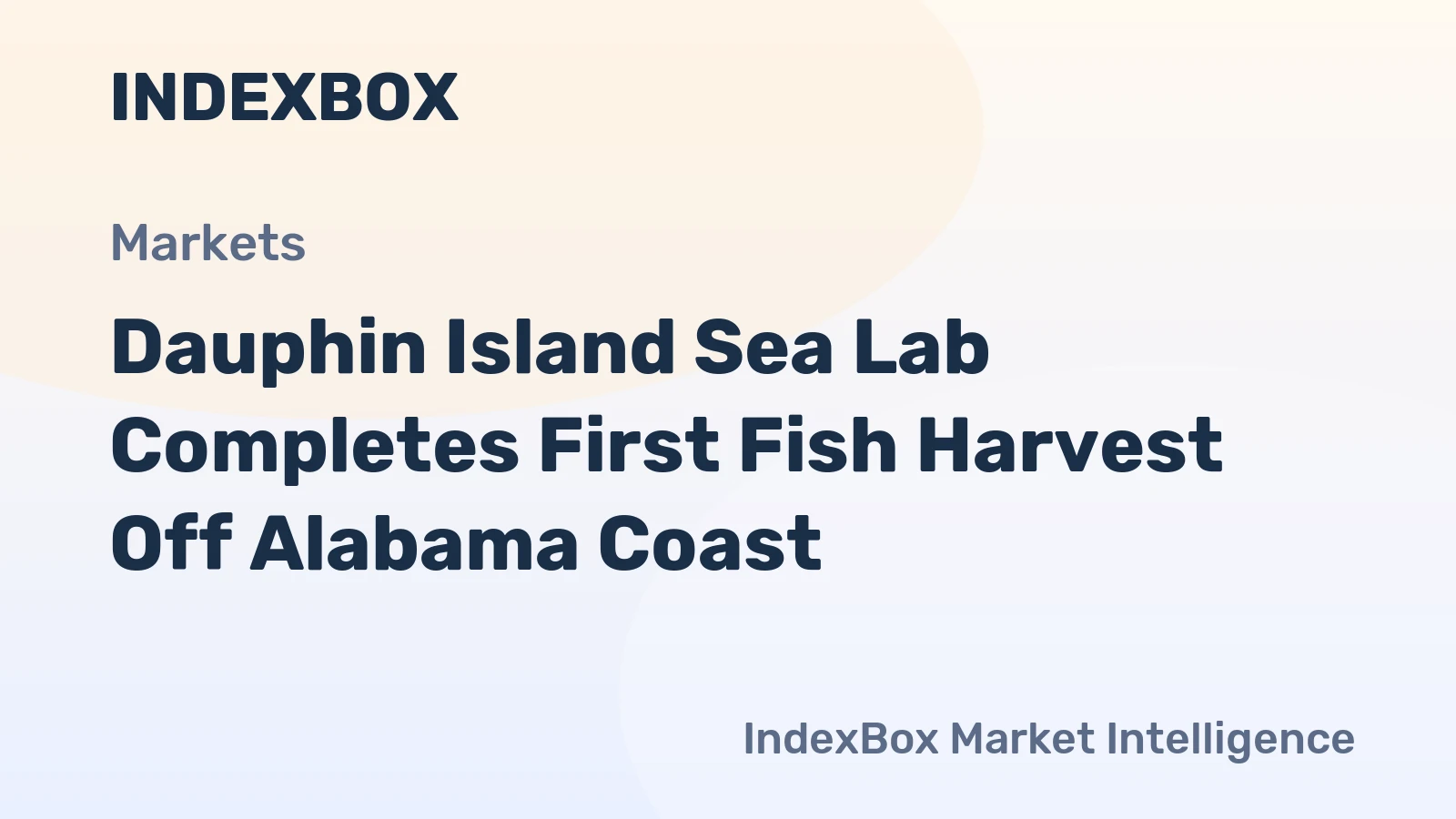 Dauphin Island Sea Lab Completes First Fish Harvest Off Alabama Coast