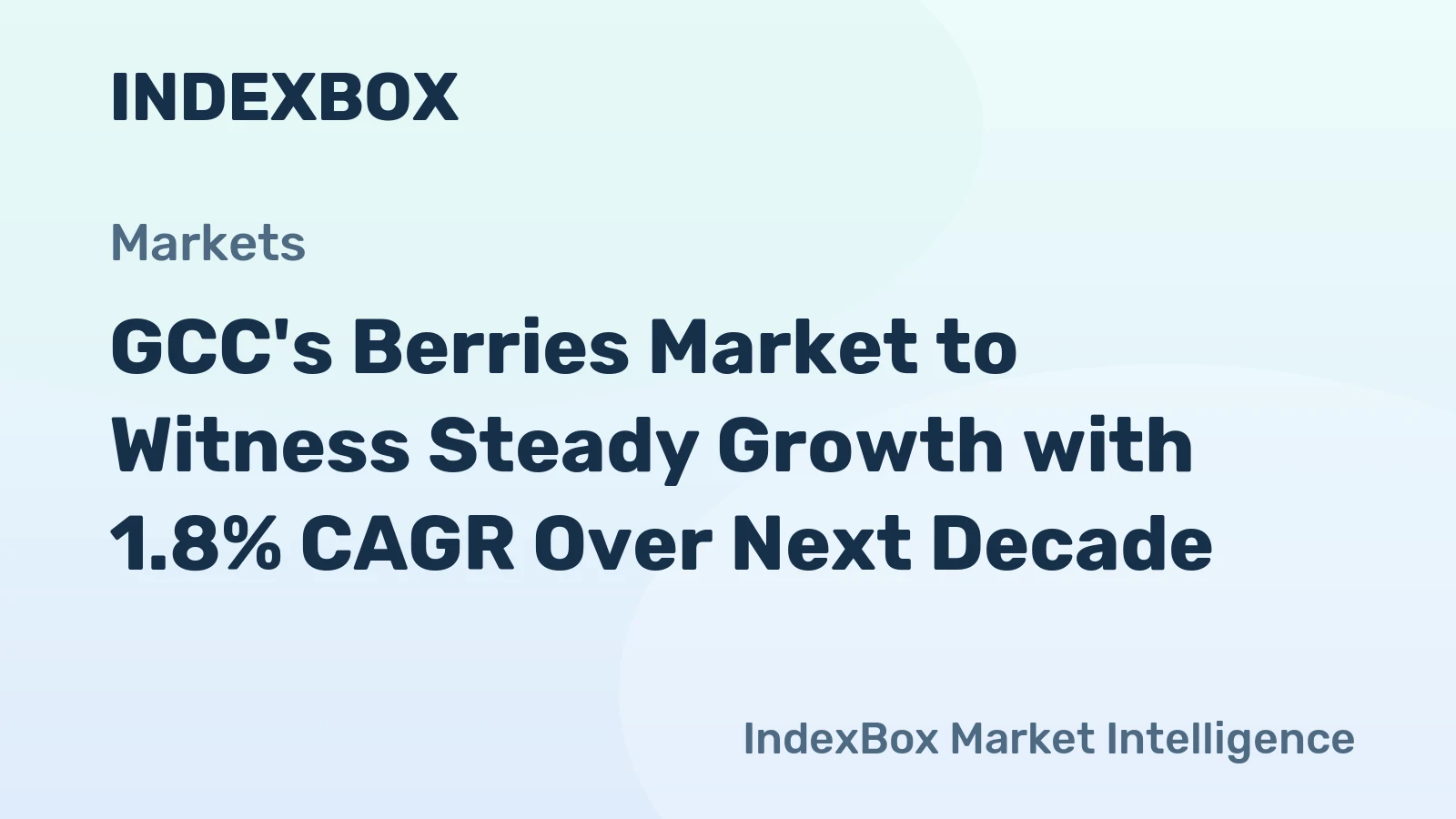 GCC's Berries Market to Witness Steady Growth with 1.8% CAGR Over Next Decade