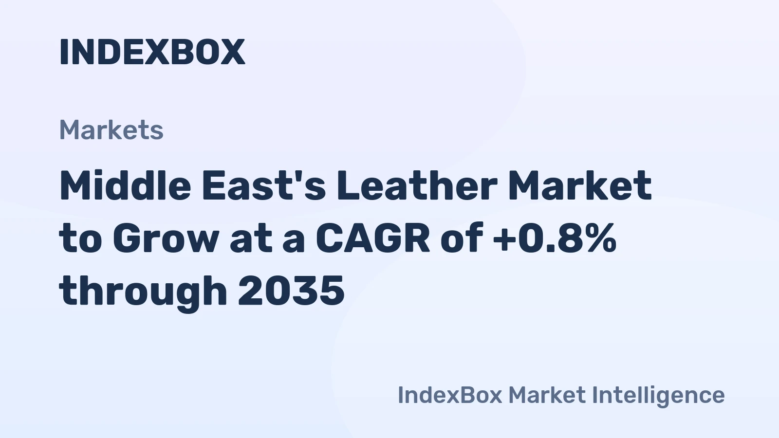 Middle East's Leather Market to Grow at a CAGR of +0.8% through 2035