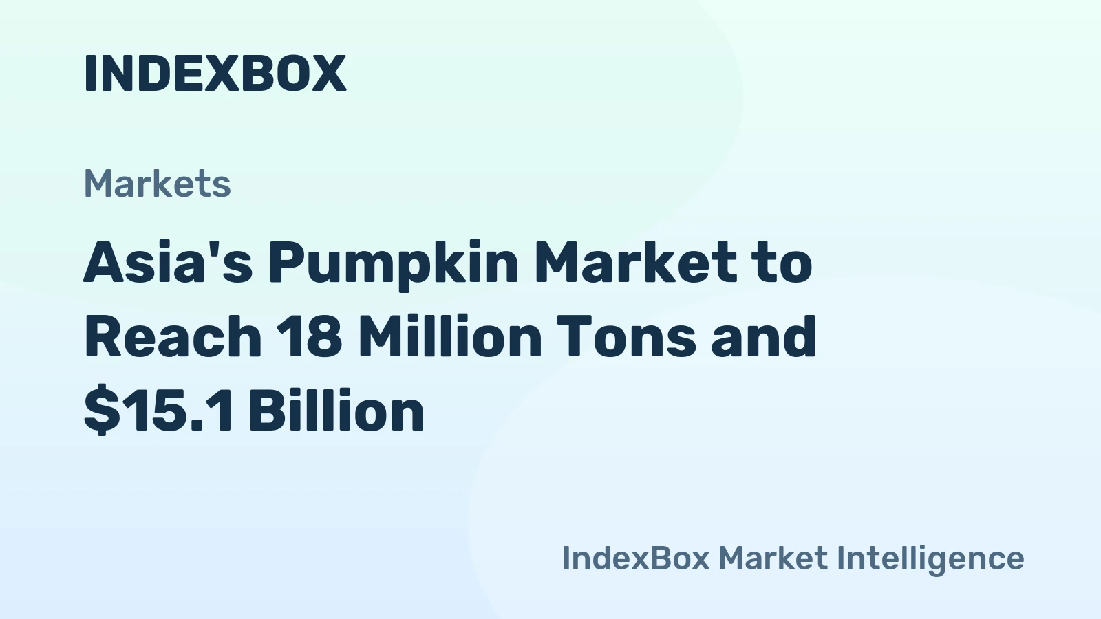 Asia's Pumpkin Market to Reach 18 Million Tons and $15.1 Billion