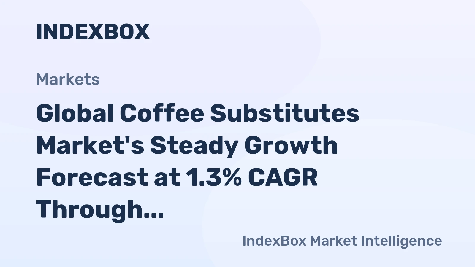 Global Coffee Substitutes Market's Steady Growth Forecast at 1.3% CAGR Through 2035