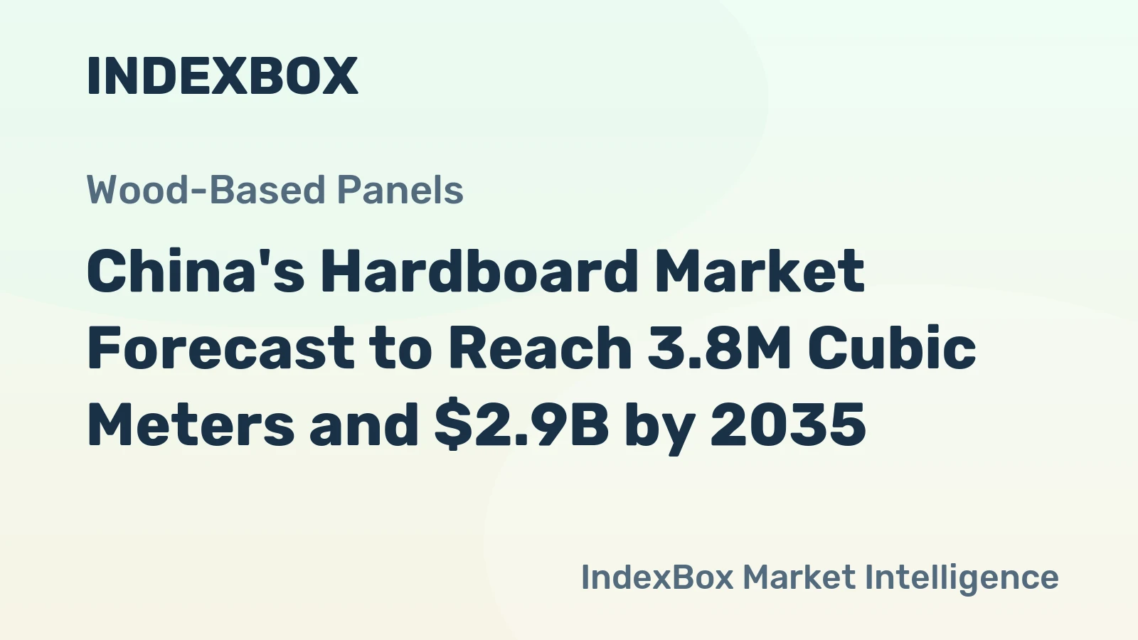 China's Hardboard Market Forecast to Reach 3.8M Cubic Meters and $2.9B by 2035