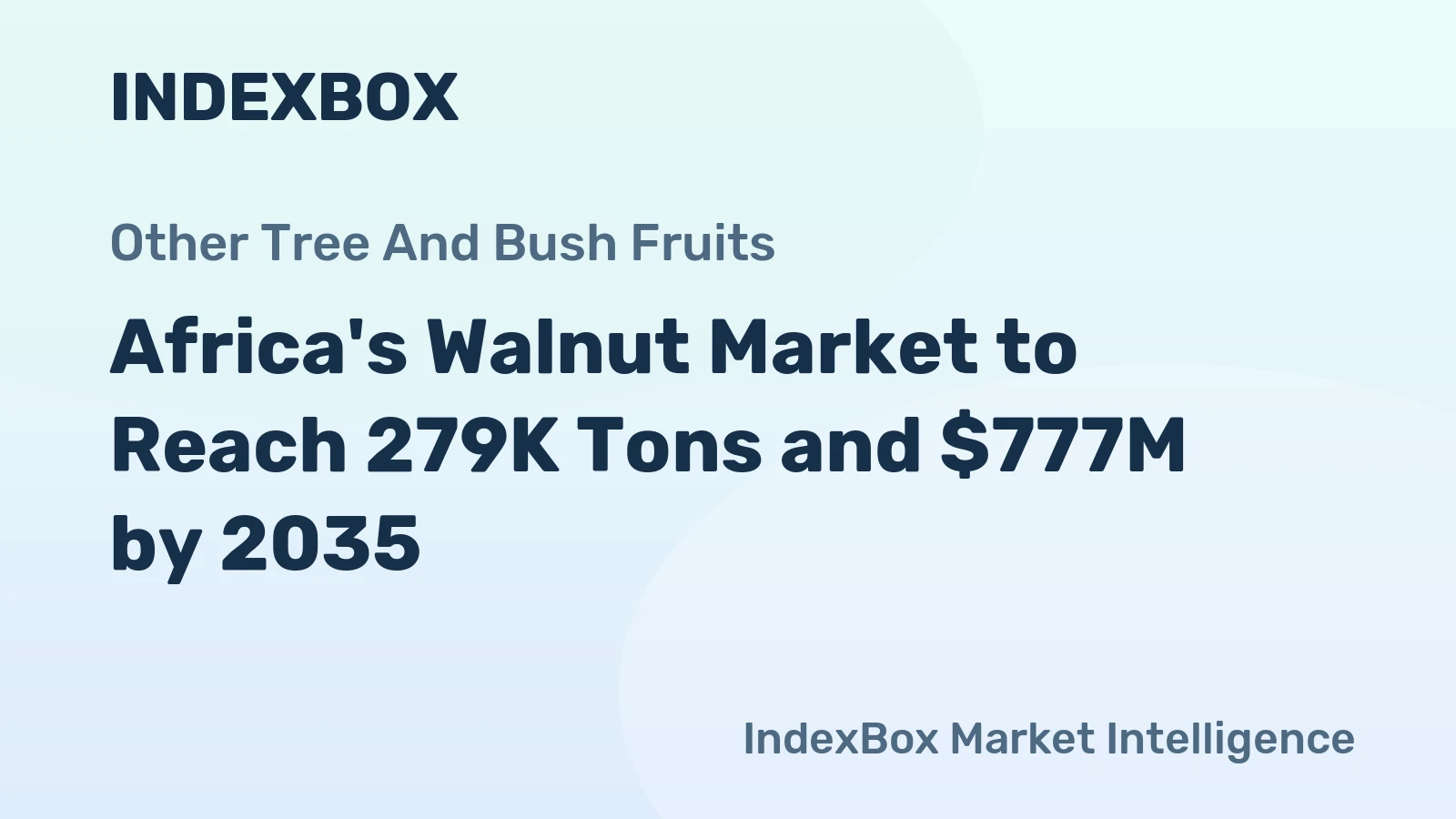 Africa's Walnut Market to Reach 279K Tons and $777M by 2035