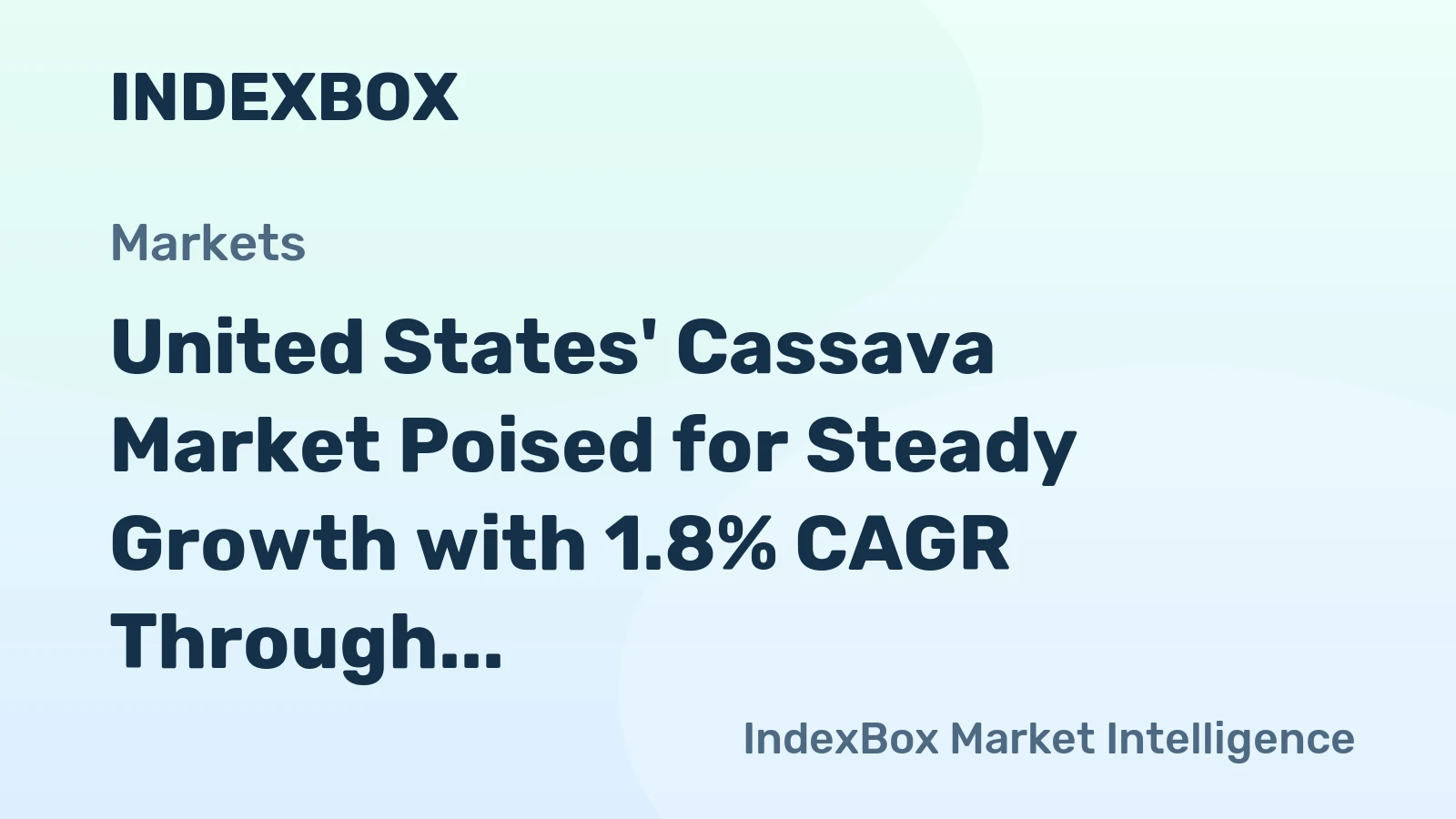 United States' Cassava Market Poised for Steady Growth with 1.8% CAGR Through 2035